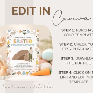 LDS Primary Easter Activity Invitation, LDS Primary Easter Egg Hunt ...