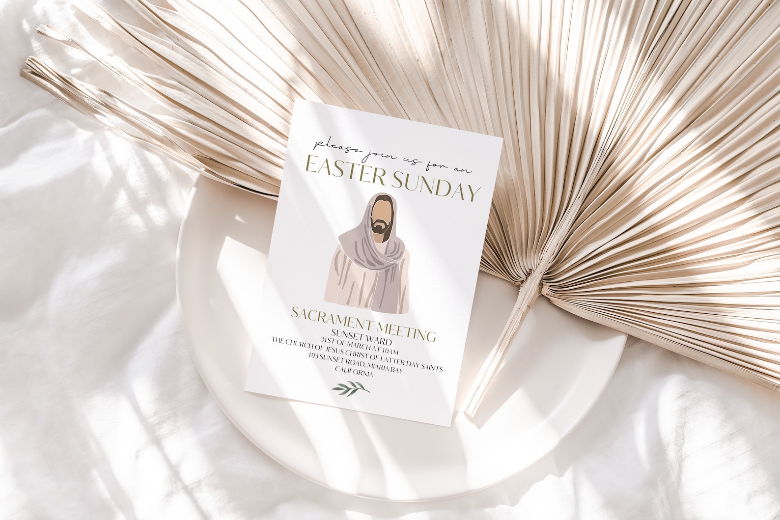 LDS Easter Invitation, Canva Template, LDS Easter Invitation, He is ...