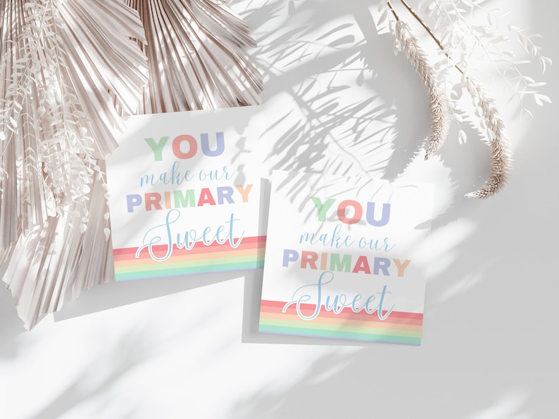 Primary Teacher Appreciation Tag, Primary Teacher Gift Tag 3x3