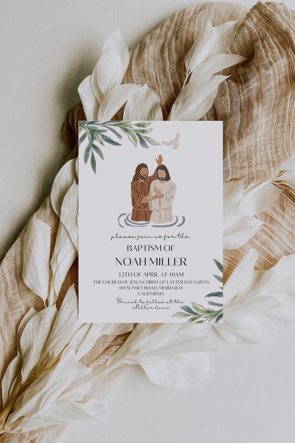 LDS Baptism Invitation Canva Template, Baptism Invitation, Great to Be ...