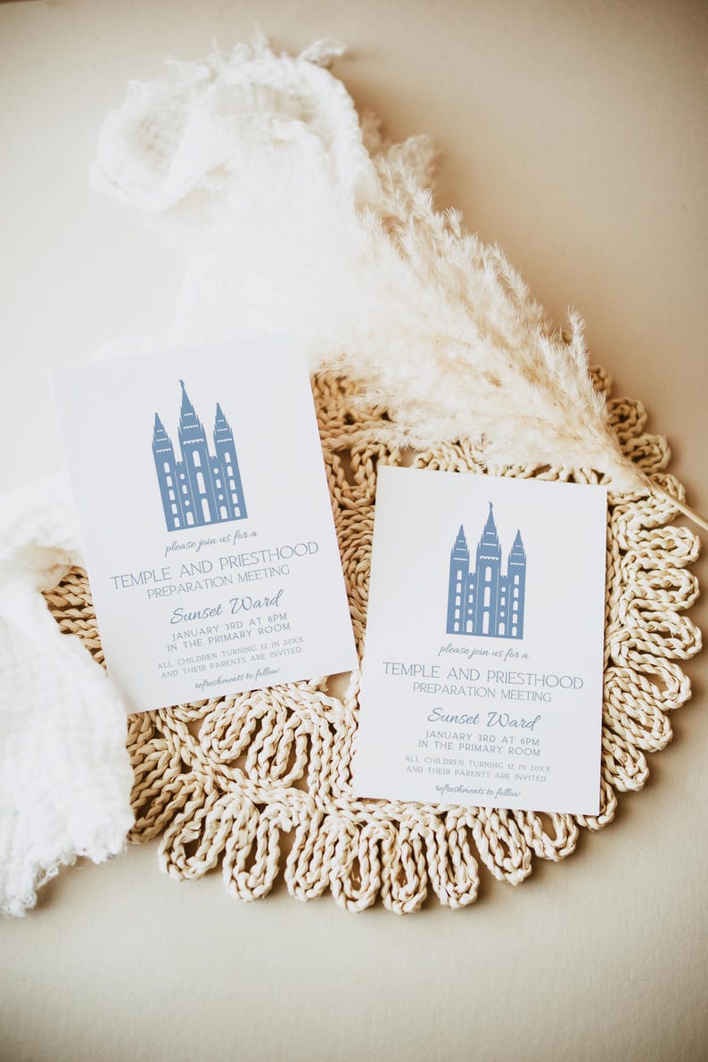 LDS Temple and Priesthood Preparation Meeting Invitation, Canva ...