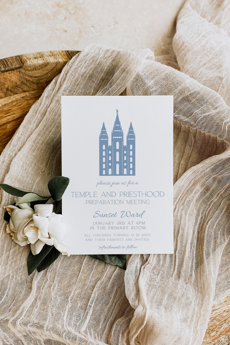 LDS Temple and Priesthood Preparation Meeting Invitation, Canva ...