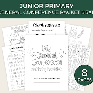 General Conference Packet, Junior Primary General Conference Booklet ...