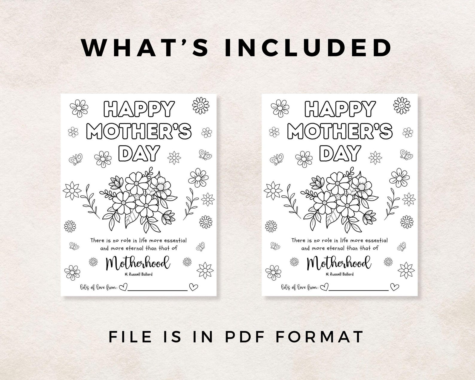 LDS Primary Mothers Day Activity, Primary Mother's Day Worksheet ...