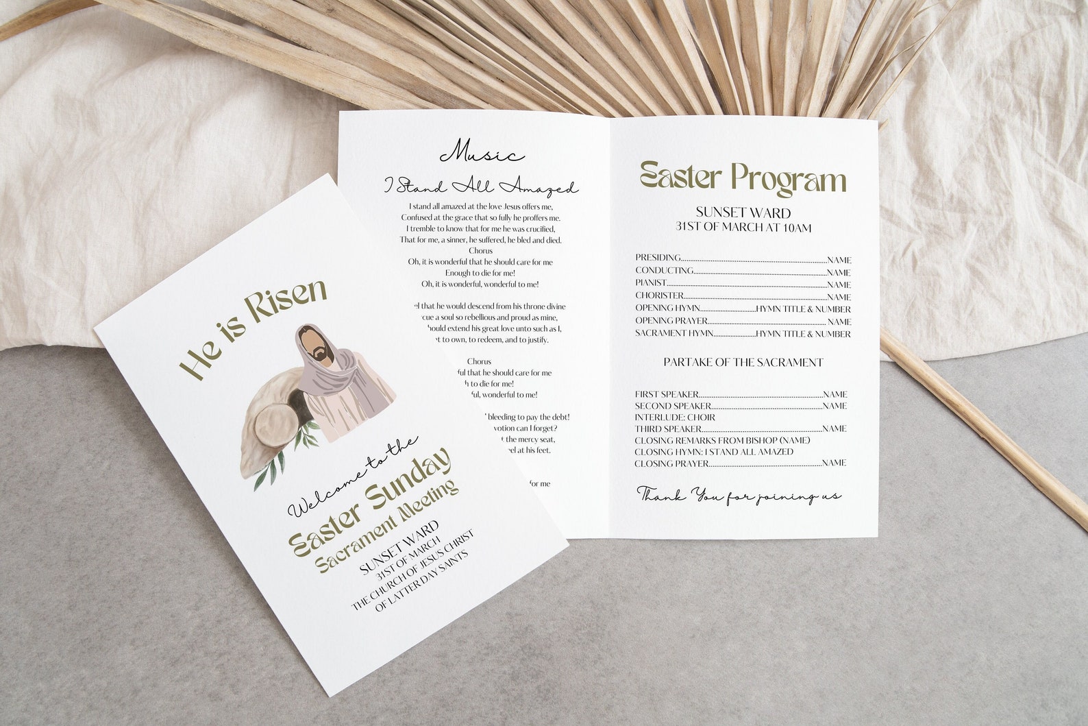 LDS Easter Sacrament Meeting Program, LDS Easter Easter Program, Church ...
