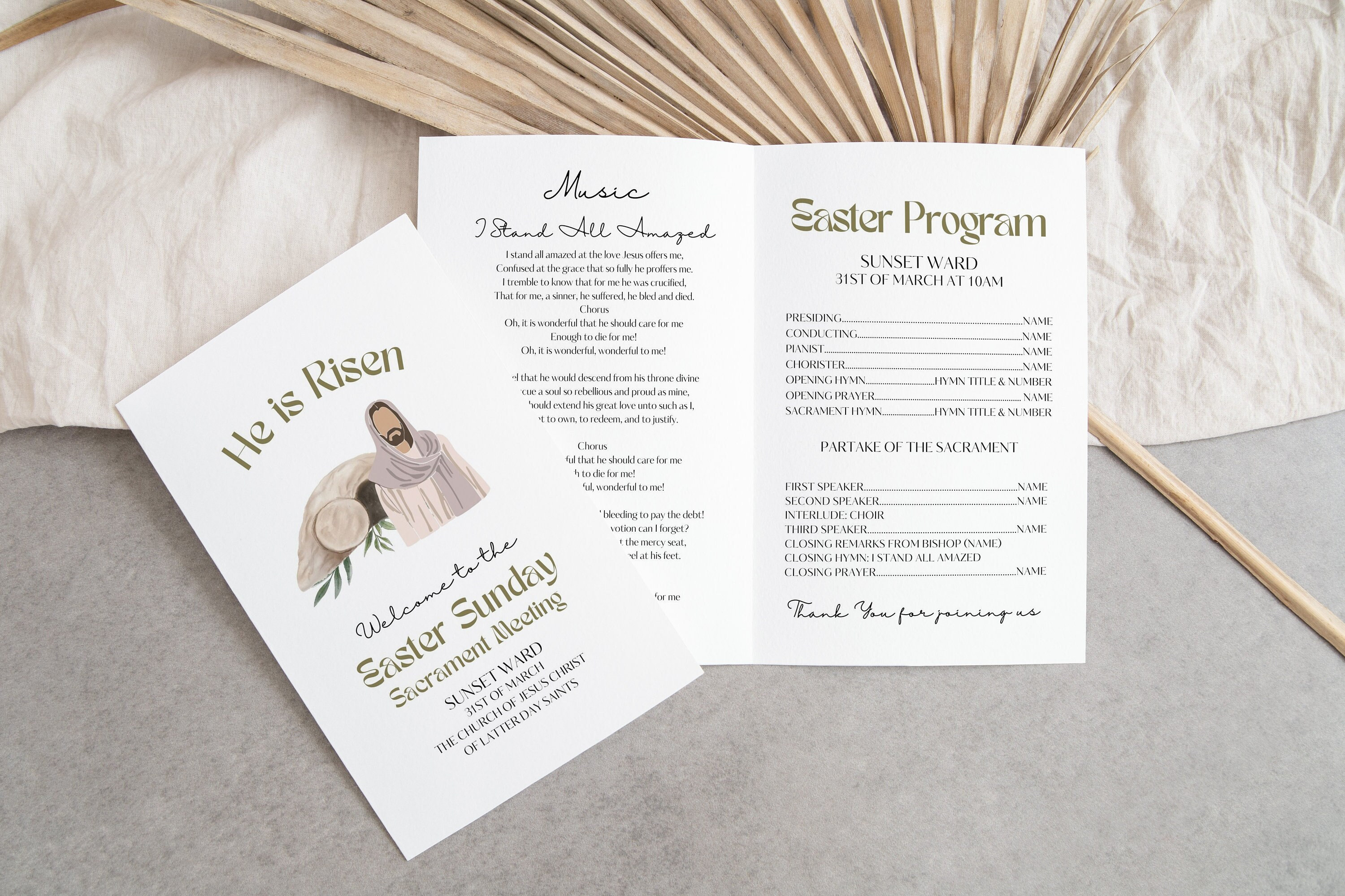 LDS Easter Sacrament Meeting Program, LDS Easter Easter Program, Church ...