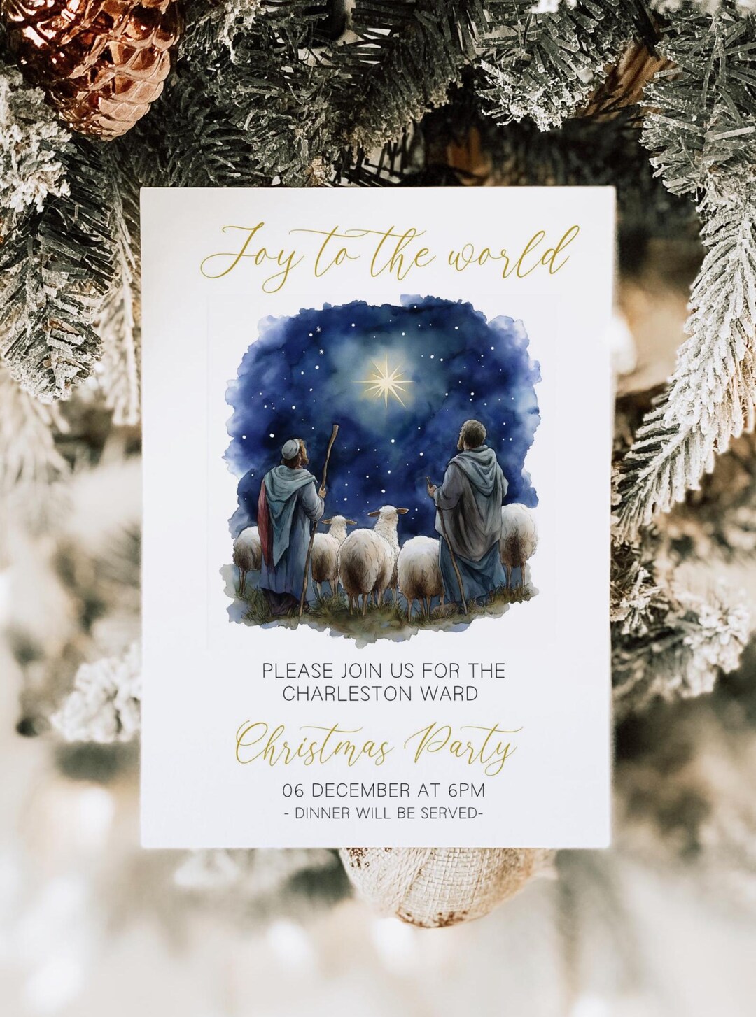 LDS Christmas Ward Party Invitation, Christmas Party Template, LDS ...