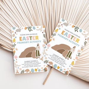 LDS Primary Easter Activity Invitation, LDS Primary Easter Egg Hunt ...