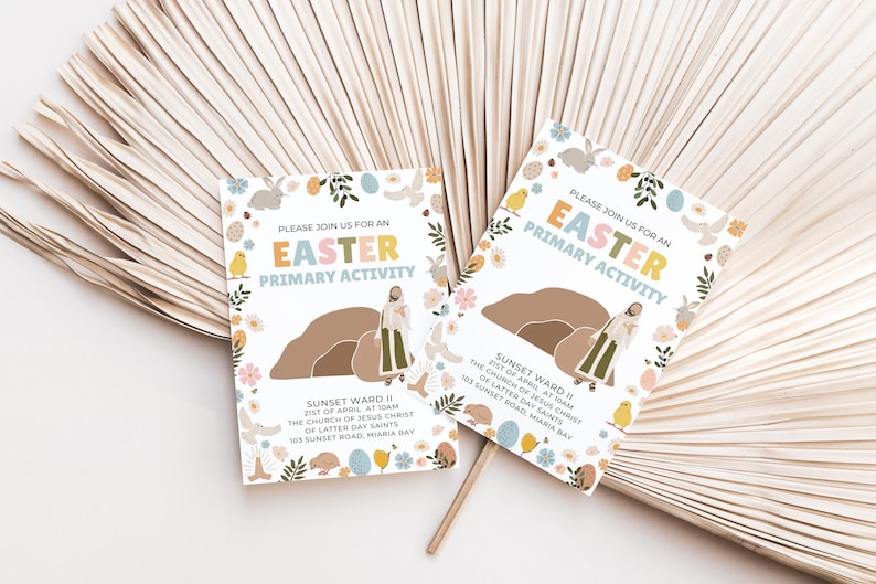 LDS Primary Easter Activity Invitation, LDS Primary Easter Egg Hunt ...