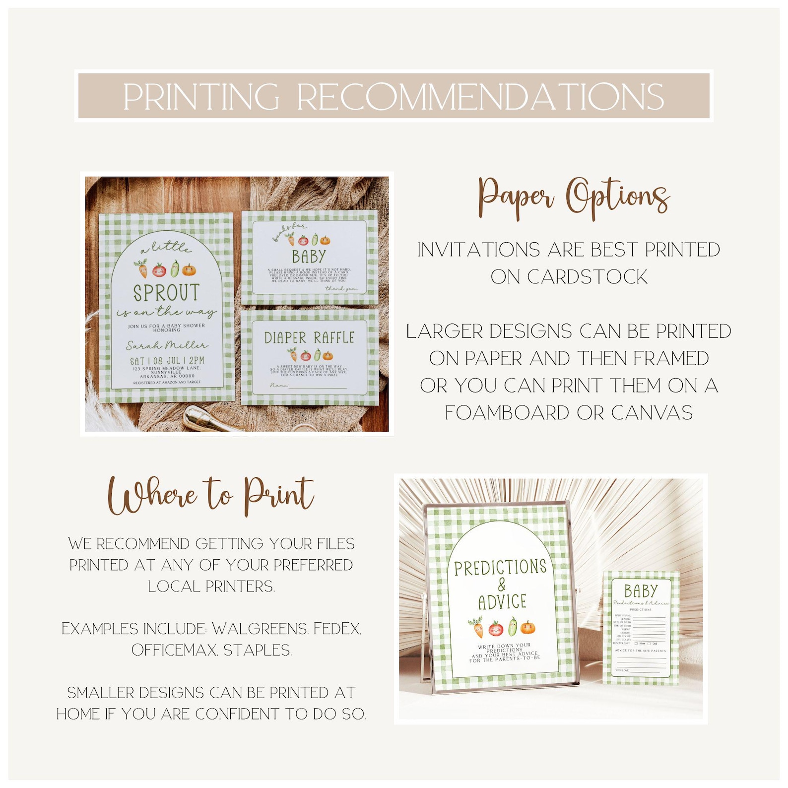 Little Sprout Baby Shower Bundle, Canva, Locally Grown Shower ...