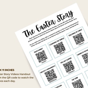 LDS Easter Handout, LDS Easter Videos Countdown QR Code Handout, Youth ...