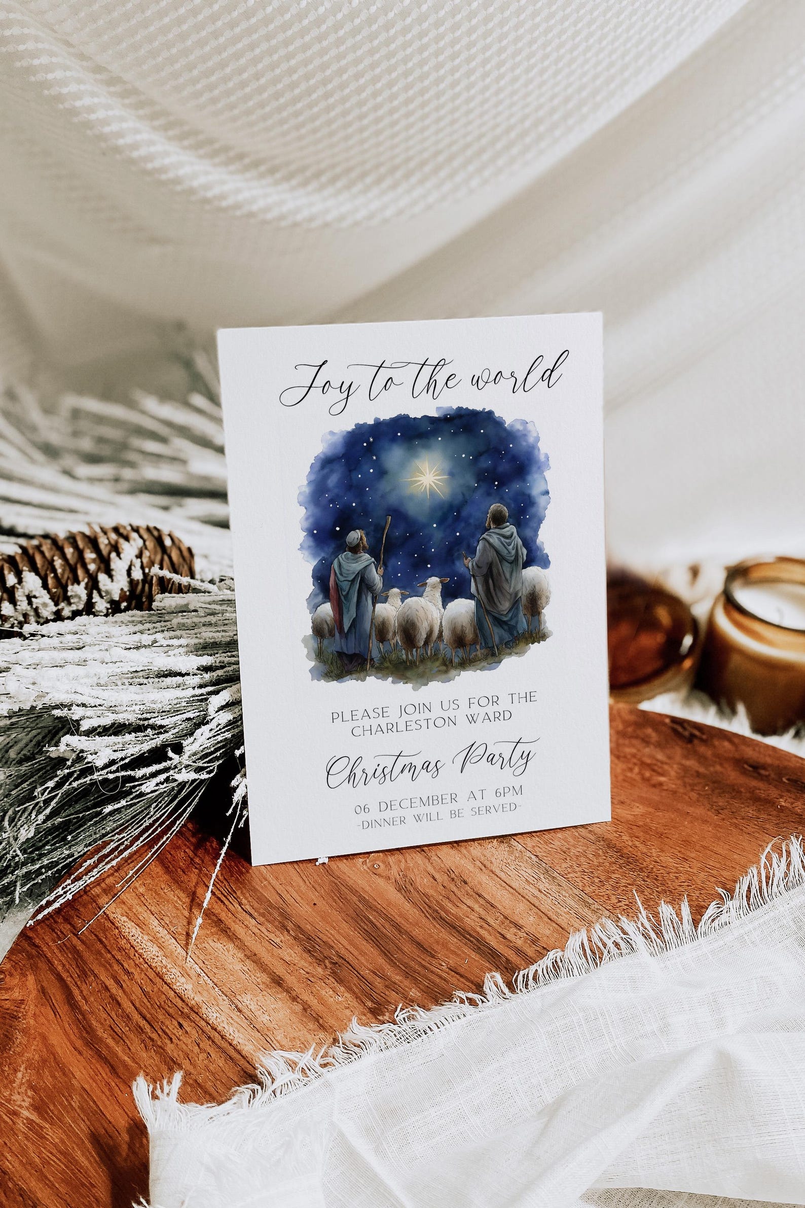 LDS Christmas Ward Party Invitation, Christmas Party Template, LDS ...