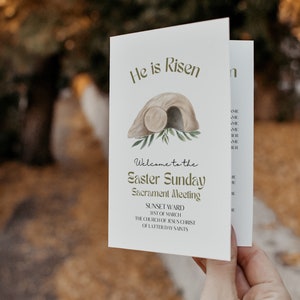 LDS Easter Sacrament Meeting Program, LDS Easter Easter Program, Church Easter Program, Neutral ...