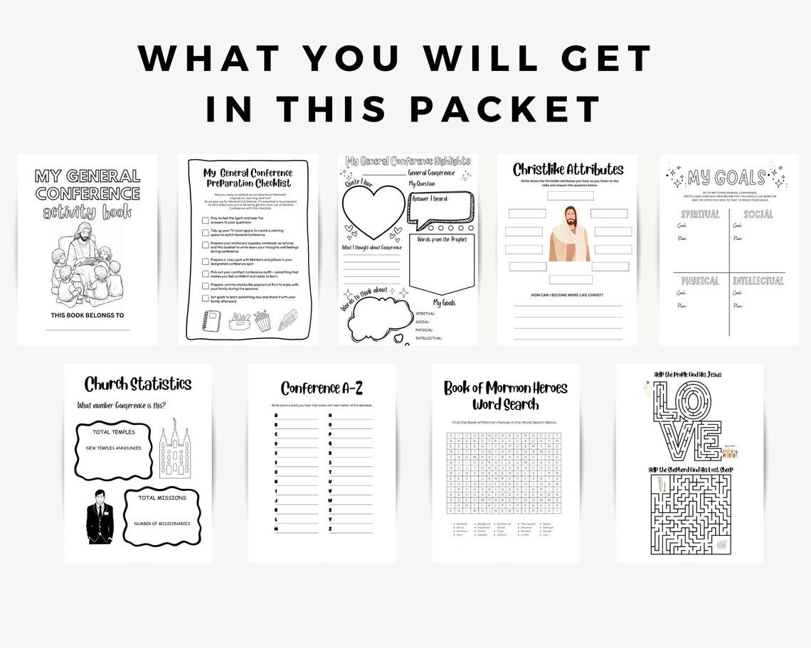 General Conference Packet for Kids 2025, Senior Primary General ...