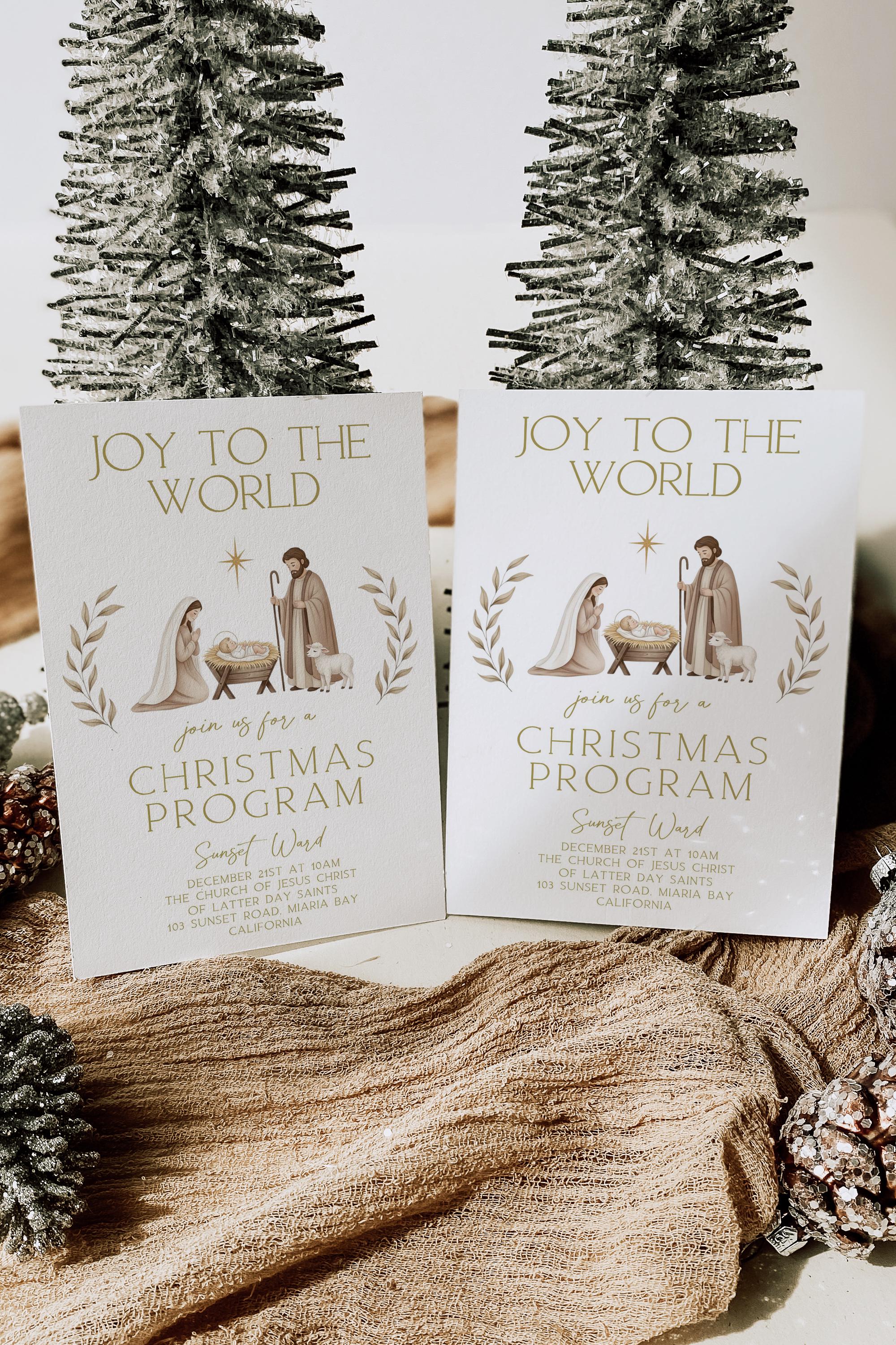 LDS Christmas Program Invitation, Christmas Sacrament Meeting ...