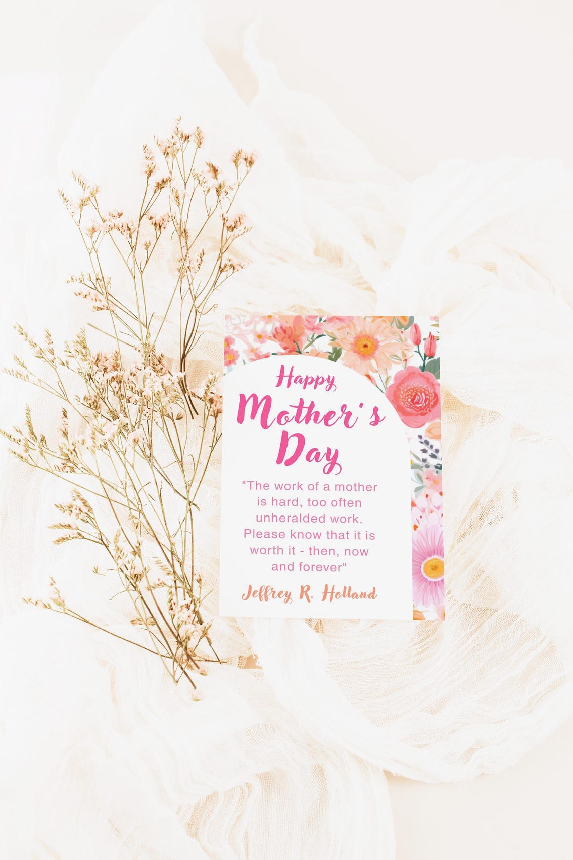 LDS Mother's Day Quote Card, LDS Mother's Day Handout, Mother's Day ...