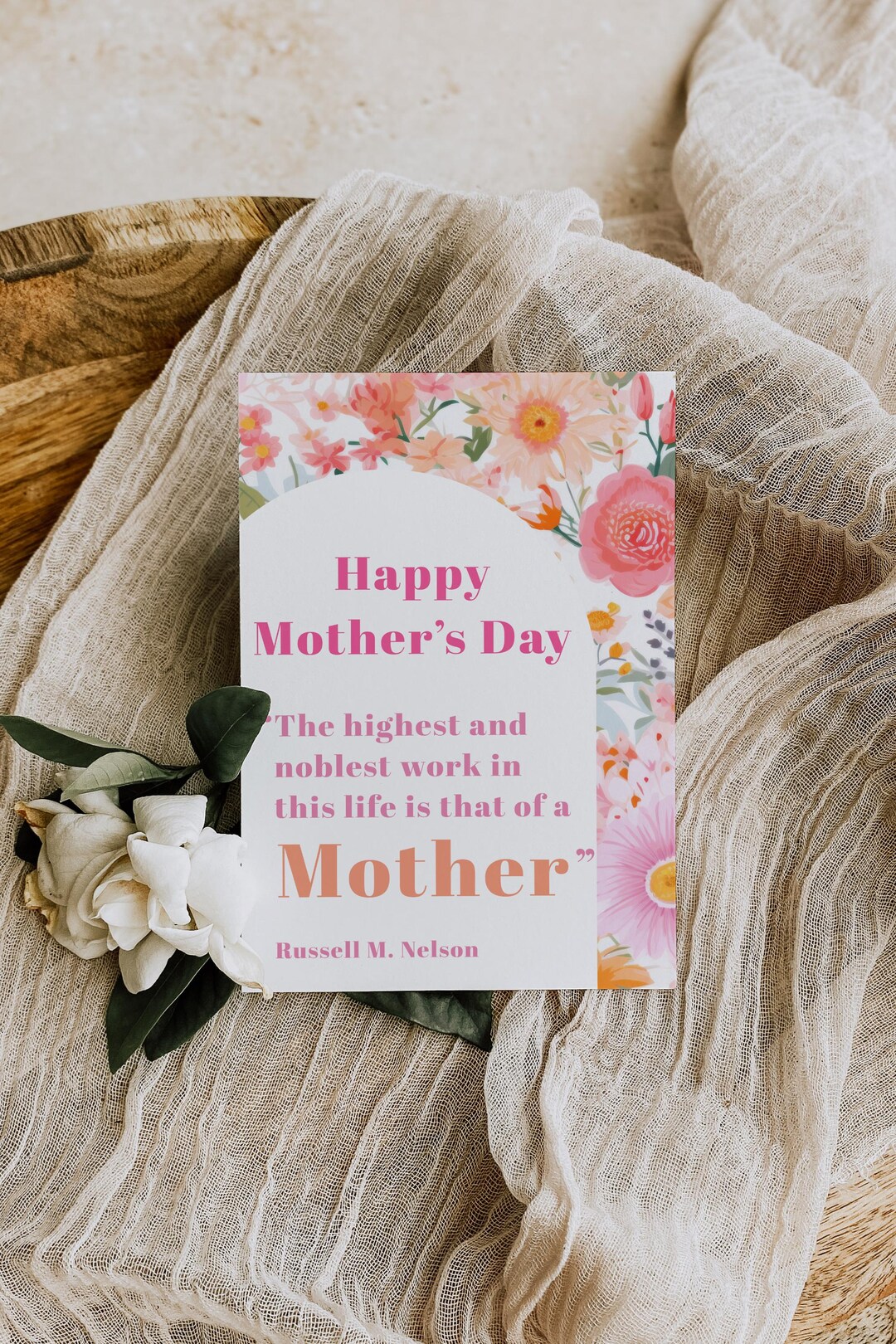 LDS Mother's Day Quote Card, LDS Mother's Day Card, Mother's Day ...