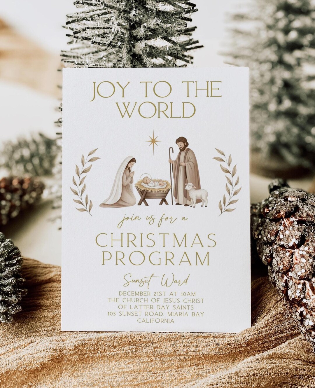 LDS Christmas Program Invitation, Christmas Sacrament Meeting ...