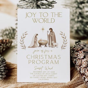 LDS Christmas Program Invitation, Christmas Sacrament Meeting ...