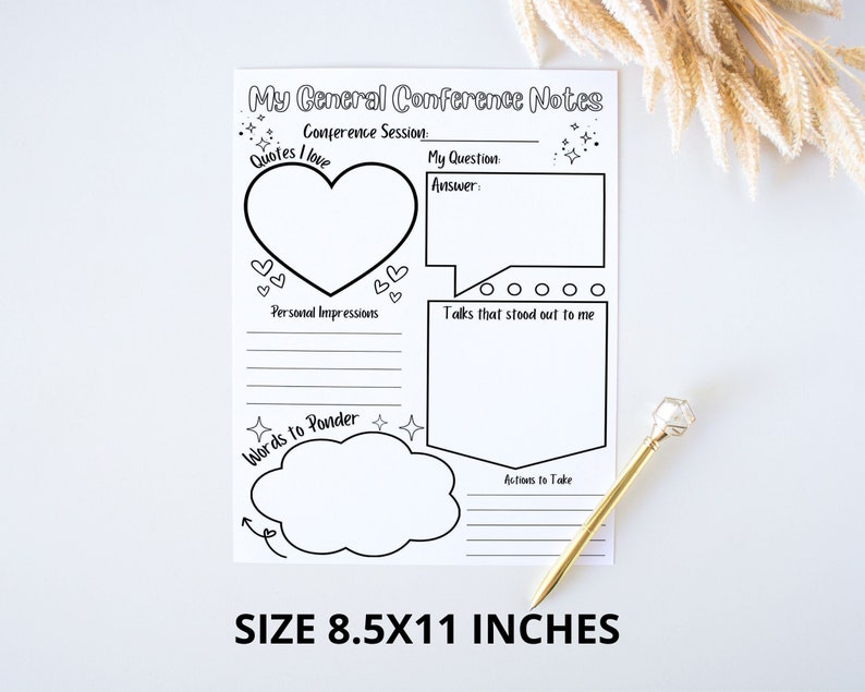 General Conference Notes Printable, Coloring General Conference Note ...