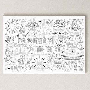 General Conference Coloring Poster Instant Download, Oversized Coloring ...