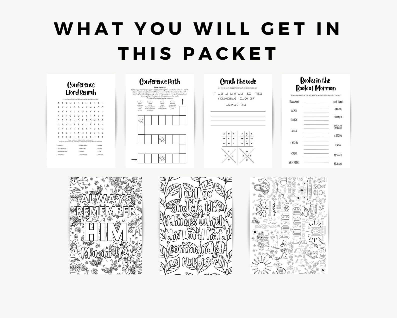 General Conference Packet for Kids 2025, Senior Primary General ...