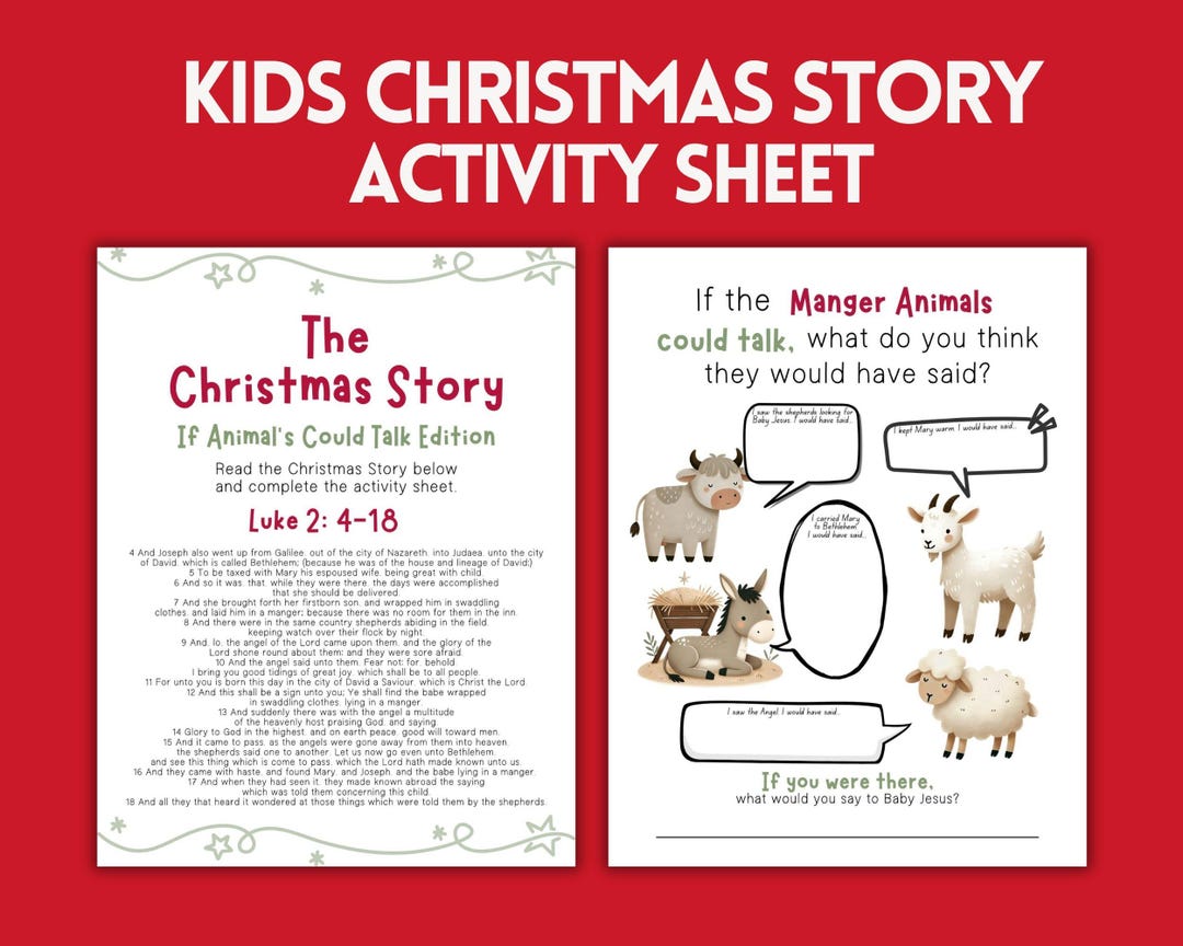 Church Christmas Worksheet, LDS Primary Christmas Story Activity ...