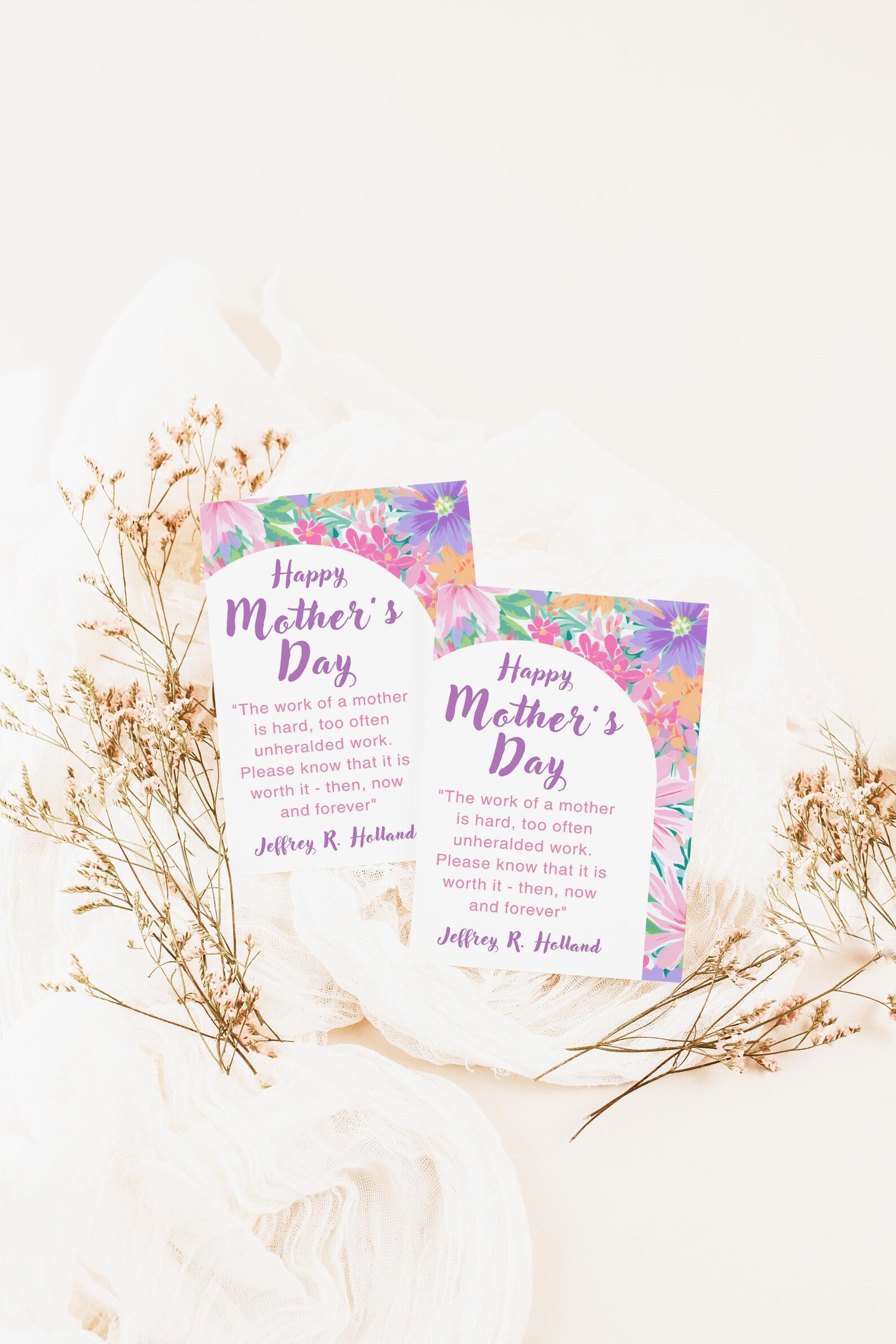 LDS Mother's Day Quote Card, LDS Mother's Day Handout, Mother's Day ...