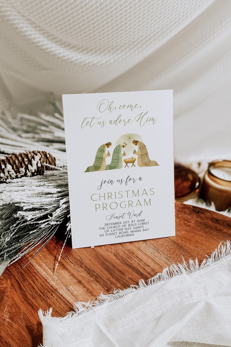 LDS Christmas Program Invitation, Christmas Sacrament Meeting ...