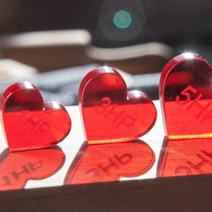 Hp Tokens, Life Tokens, Hp Token, Life Token, Heart Tokens, Board Game ...