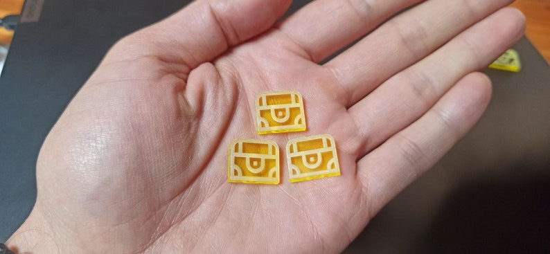 Treasure Tokens, Gold Tokens, Chest Tokens, Money Tokens, Board Game ...