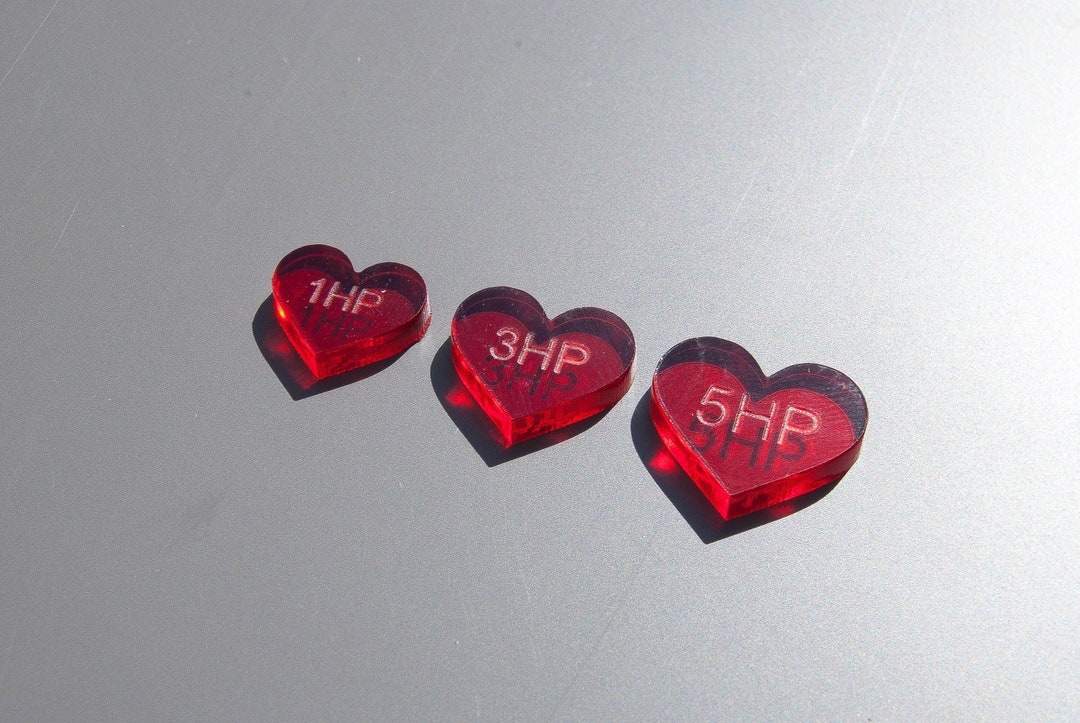 Hp Tokens, Life Tokens, Hp Token, Life Token, Heart Tokens, Board Game ...