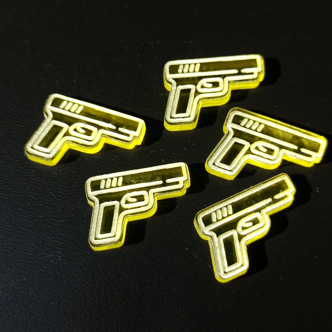 Pistol Tokens, Gun Tokens, Conflict Tokens, Board Game Token, Resource ...