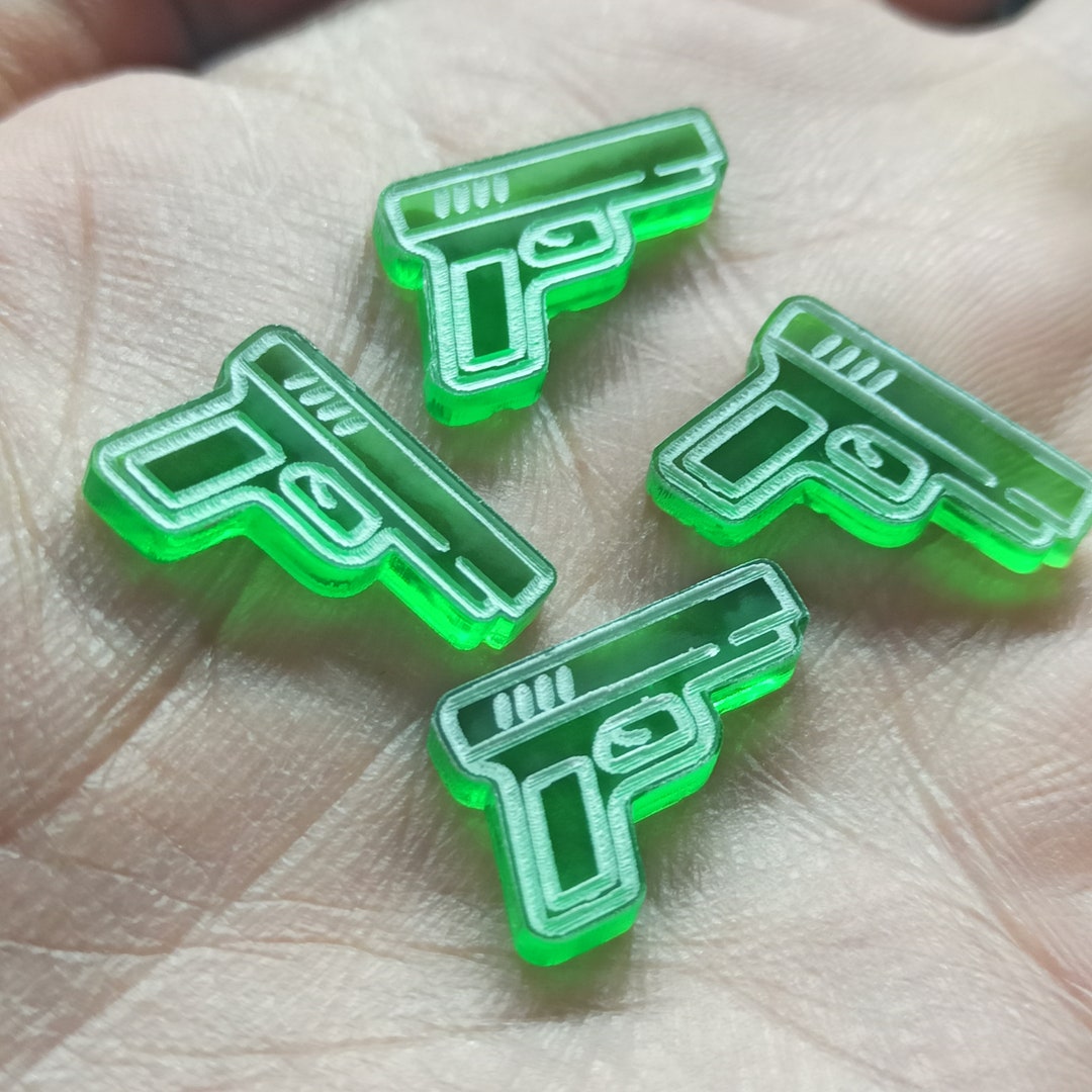 Pistol Tokens, Gun Tokens, Conflict Tokens, Board Game Token, Resource ...