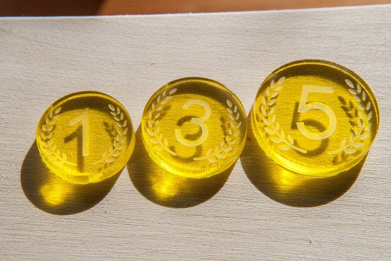 Coin Tokens, Currency Tokens, Gold Tokens, Money Tokens, Board Game ...