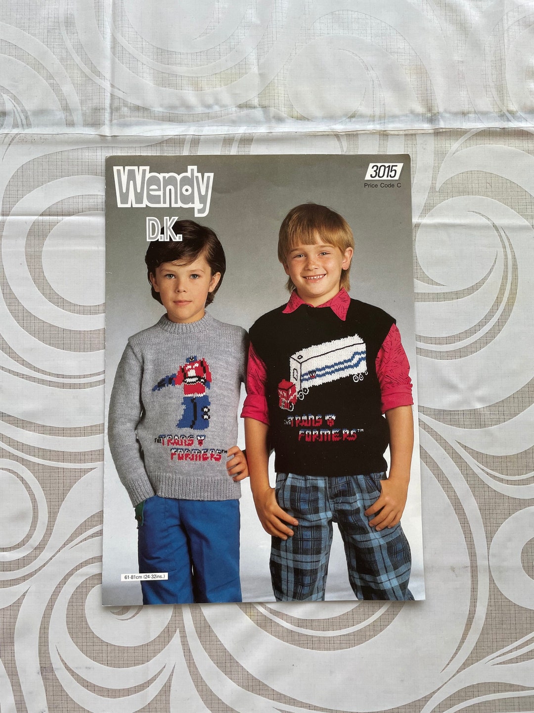 Transformer Motif Sweater/jumper Wendy Knit Pattern Childrens Size 61 ...