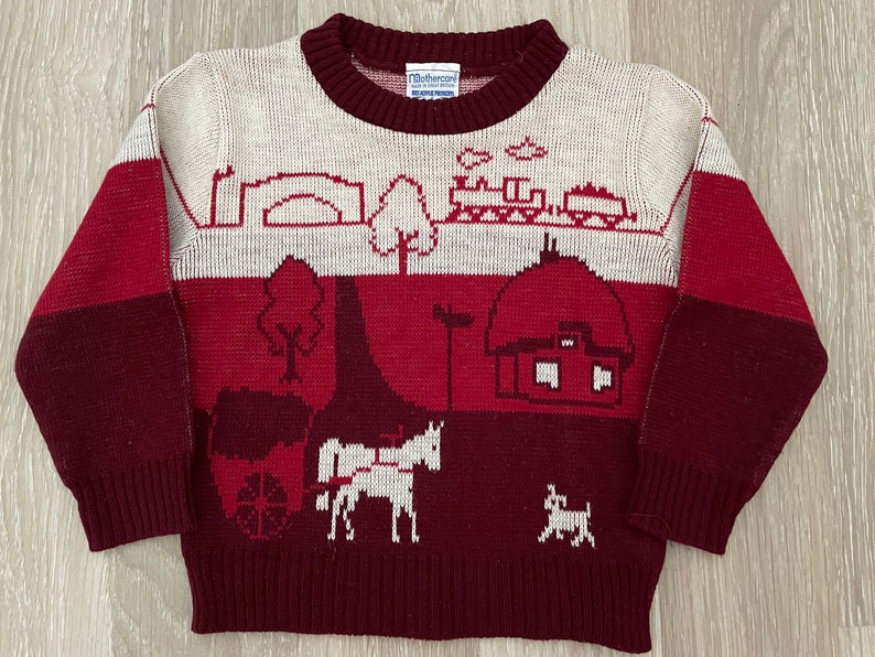 Baby Jumper Country/farmyard Scene Pattern 90cms 18-24 Mths Vintage ...