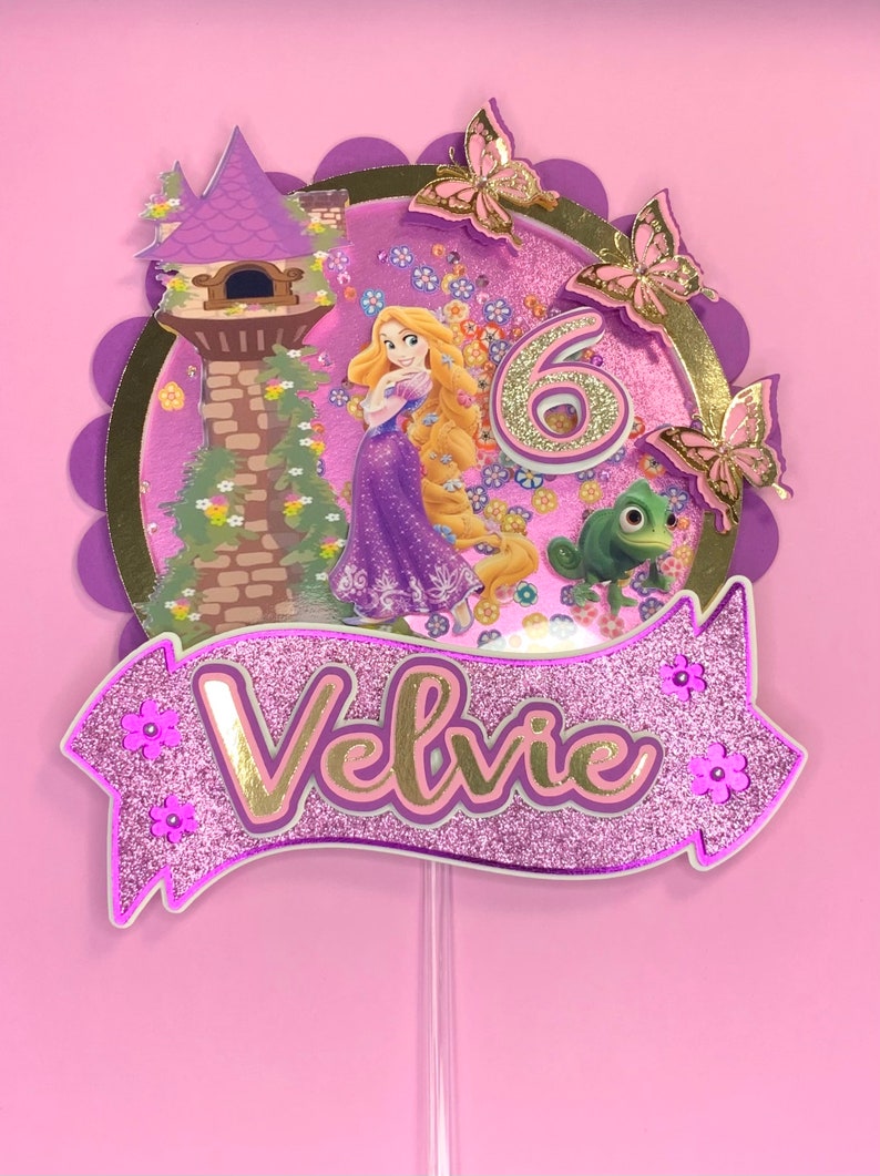 Princess Rapunzel Cake Topper, Tangled Cake Topper, Custom Cake Topper ...