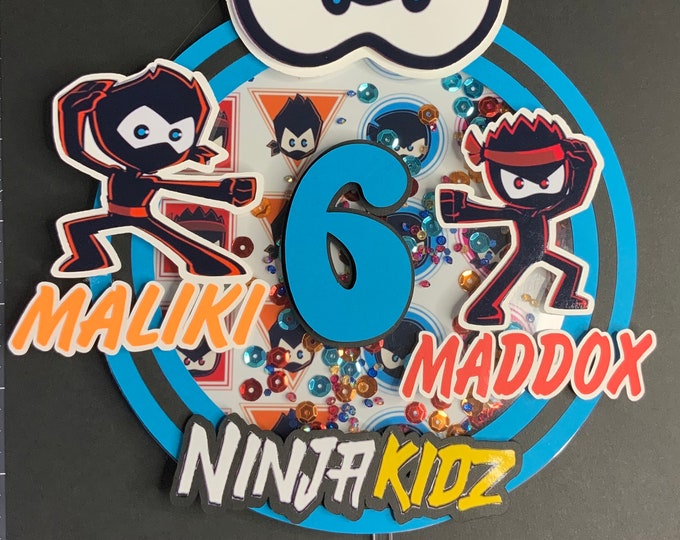 Ninja Kidz Cake Topper, Cake Toppers, Ninja Kidz, Birthday Topper ...