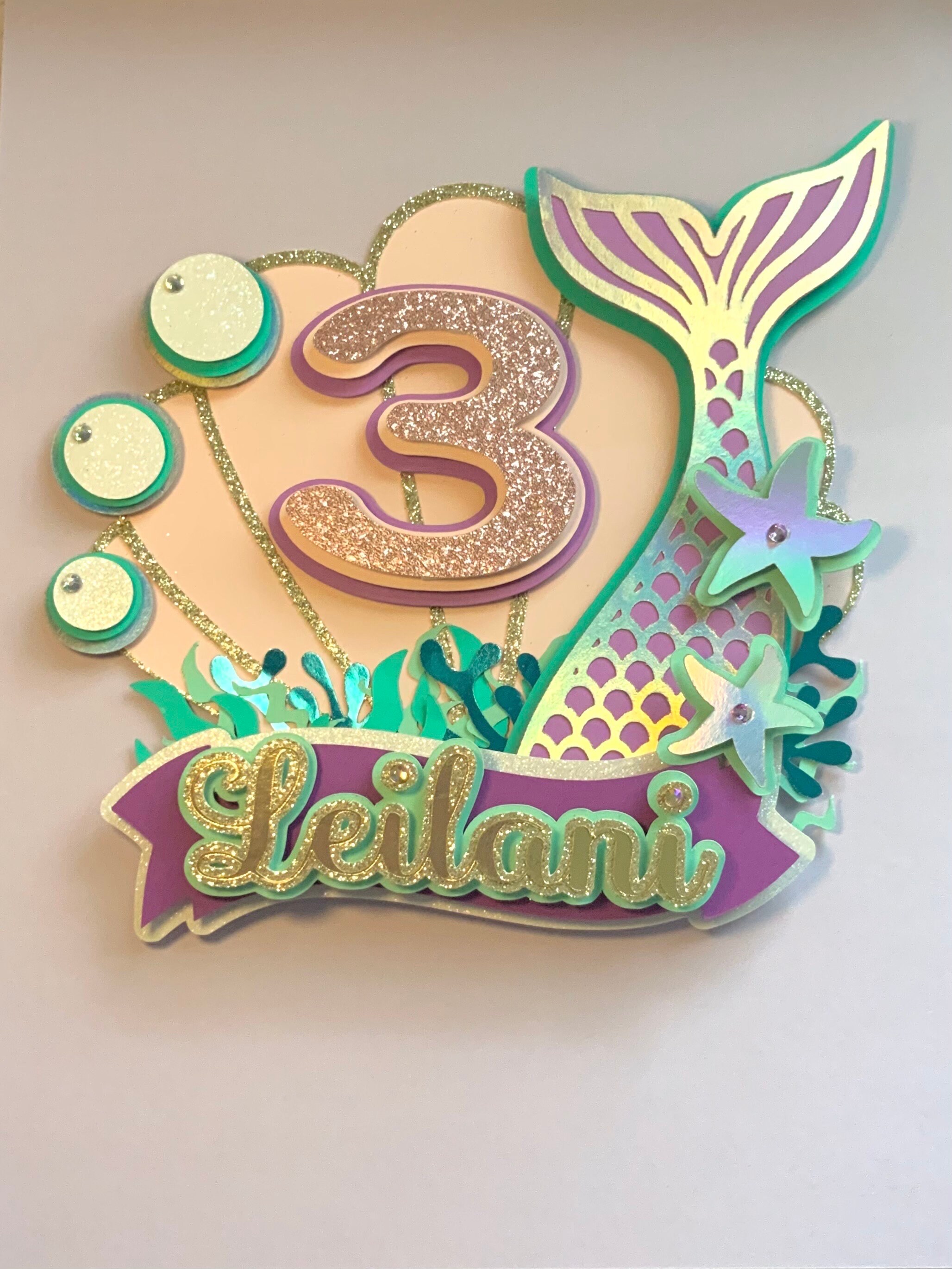 Mermaid Cake Topper Mermaid Theme Cake Topper Mermaid Theme - Etsy