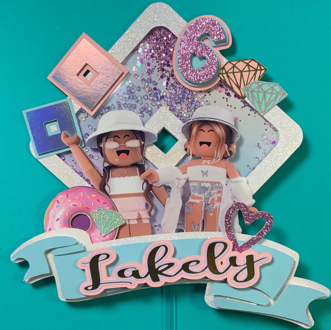 Roblox Cake Topper, Roblox Girl Party, Roblox Girl Cake Topper, Roblox ...