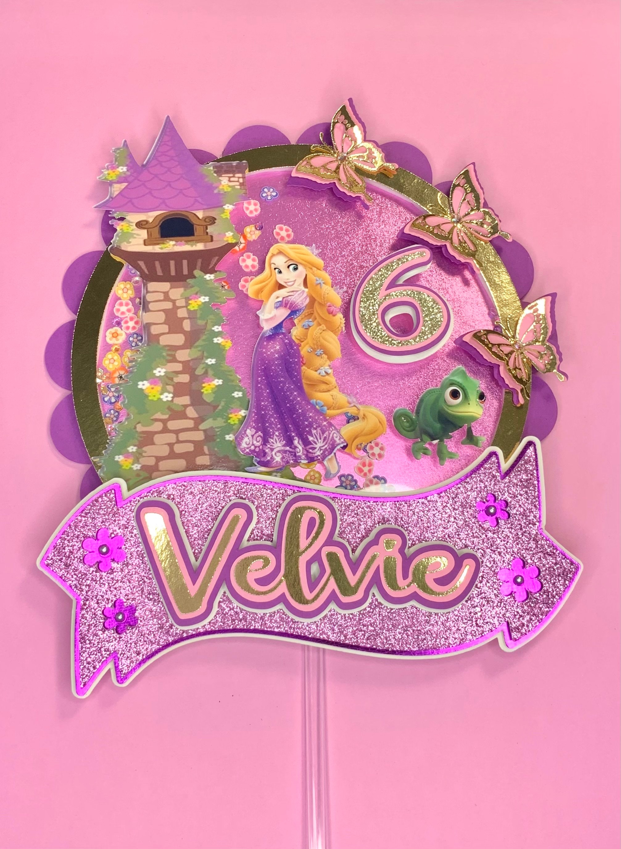 Princess Rapunzel Cake Topper, Tangled Cake Topper, Custom Cake Topper ...