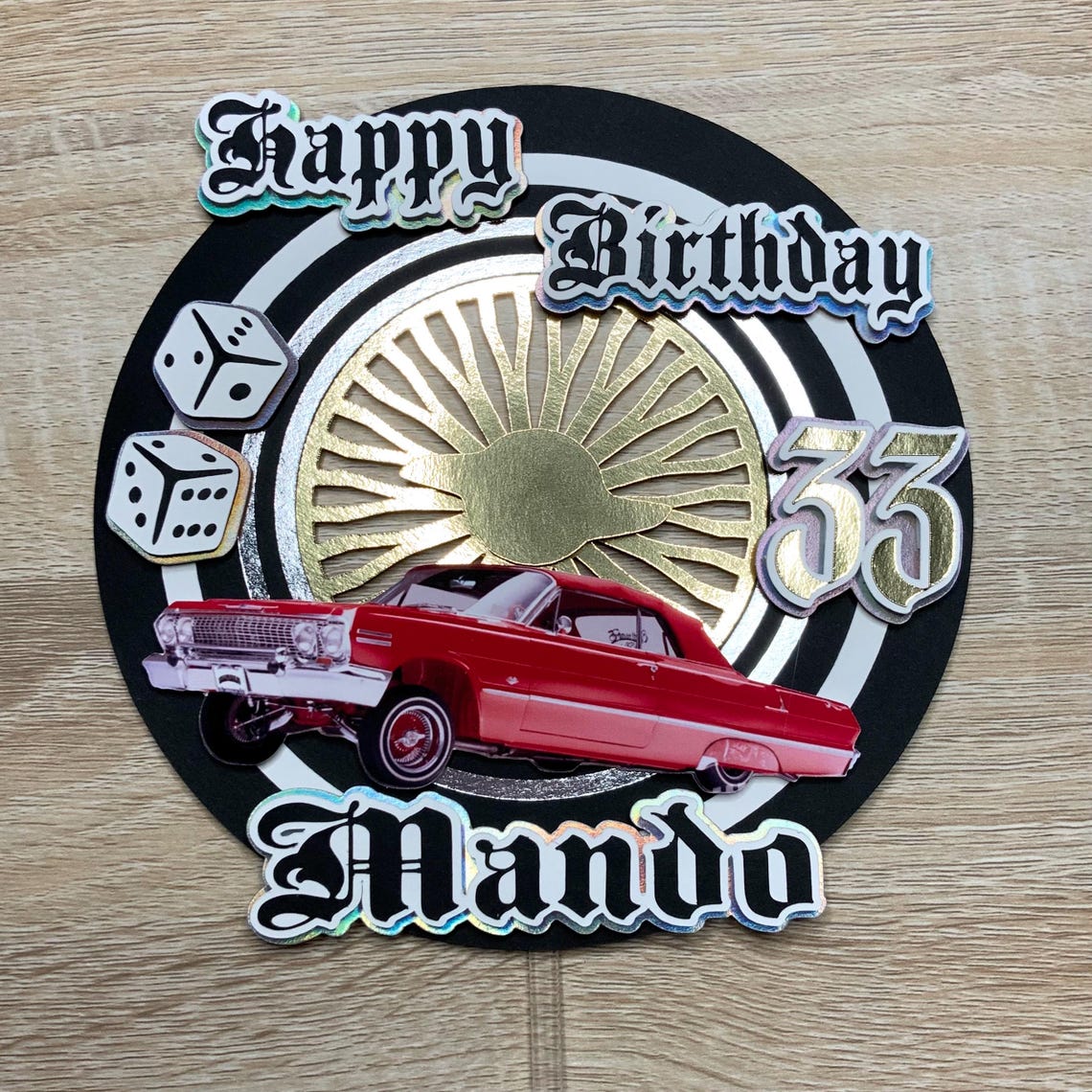 Lowrider Cake Topper, Oldies Cake Topper, Impala Cake Topper, Lowrider ...