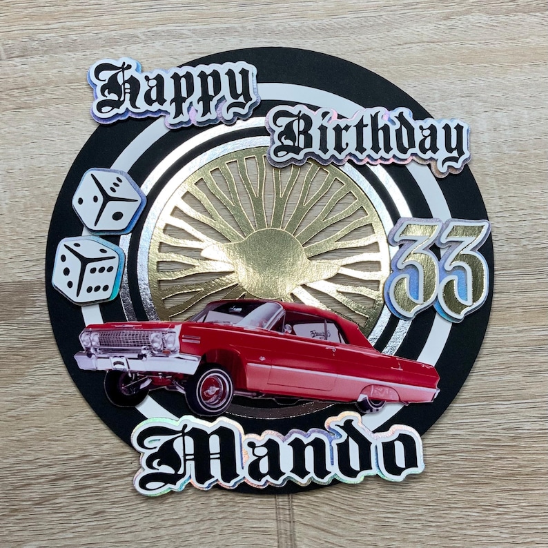 Lowrider Cake Topper, Oldies Cake Topper, Impala Cake Topper, Lowrider ...