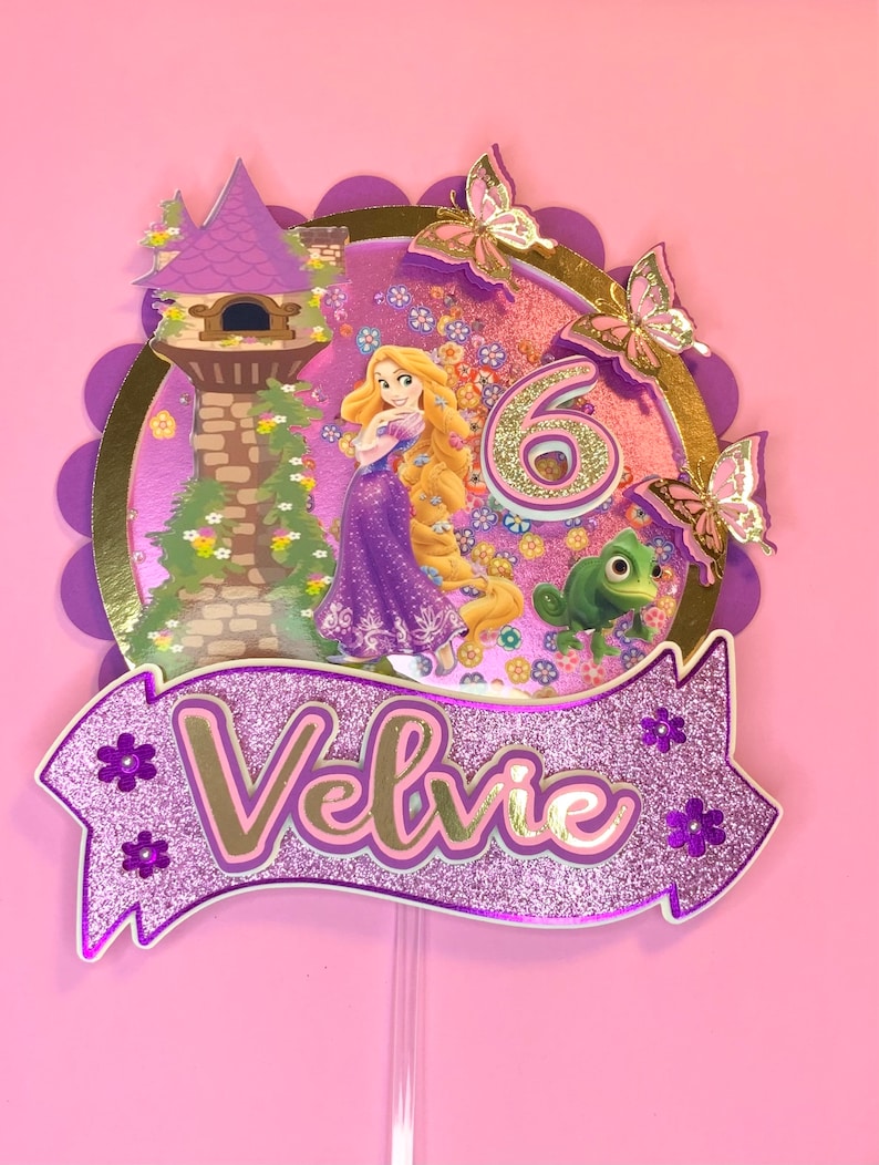 Princess Rapunzel Cake Topper, Tangled Cake Topper, Custom Cake Topper ...