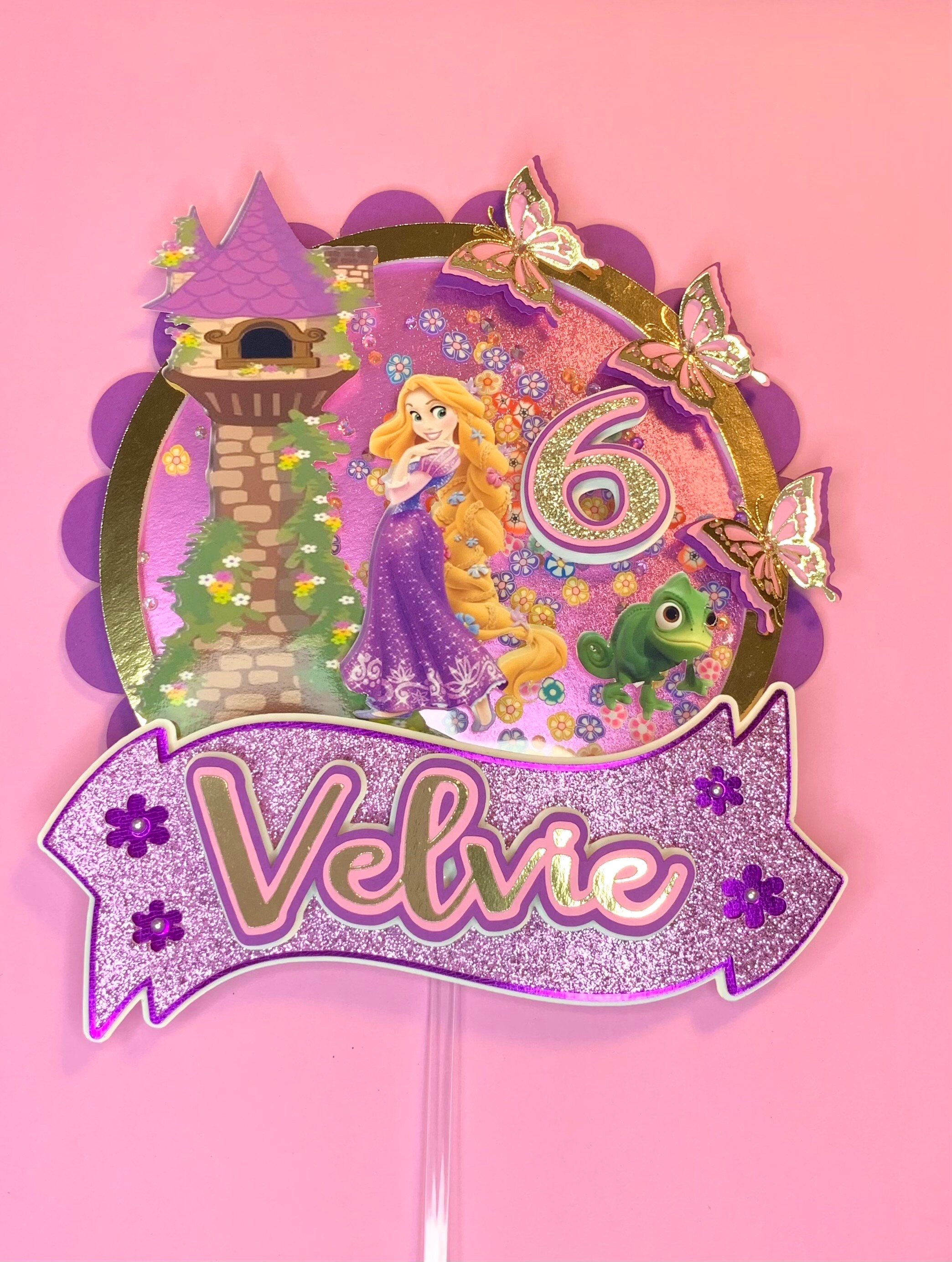 Princess Rapunzel Cake Topper, Tangled Cake Topper, Custom Cake Topper ...