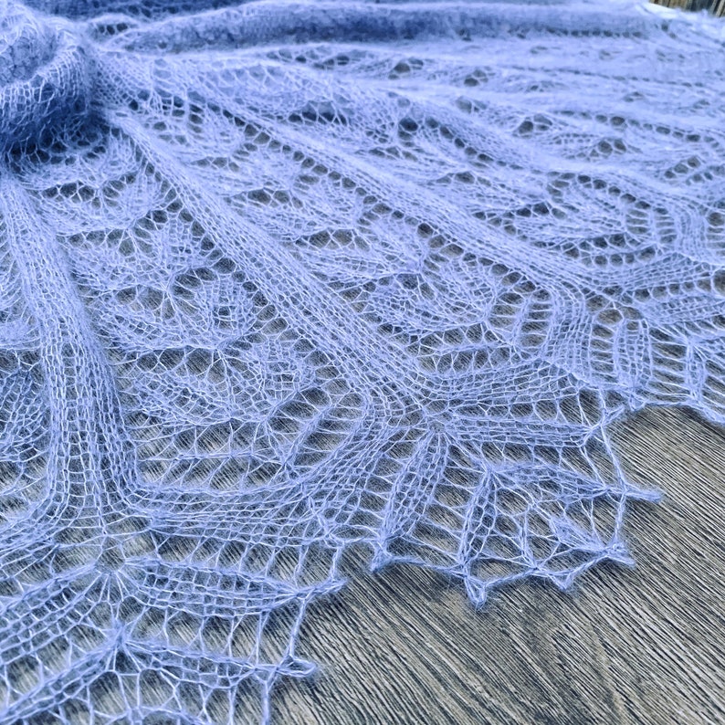 Beautiful Hand Knit Lace Shawl Wedding Luxury Kidsilk Bridal | Etsy