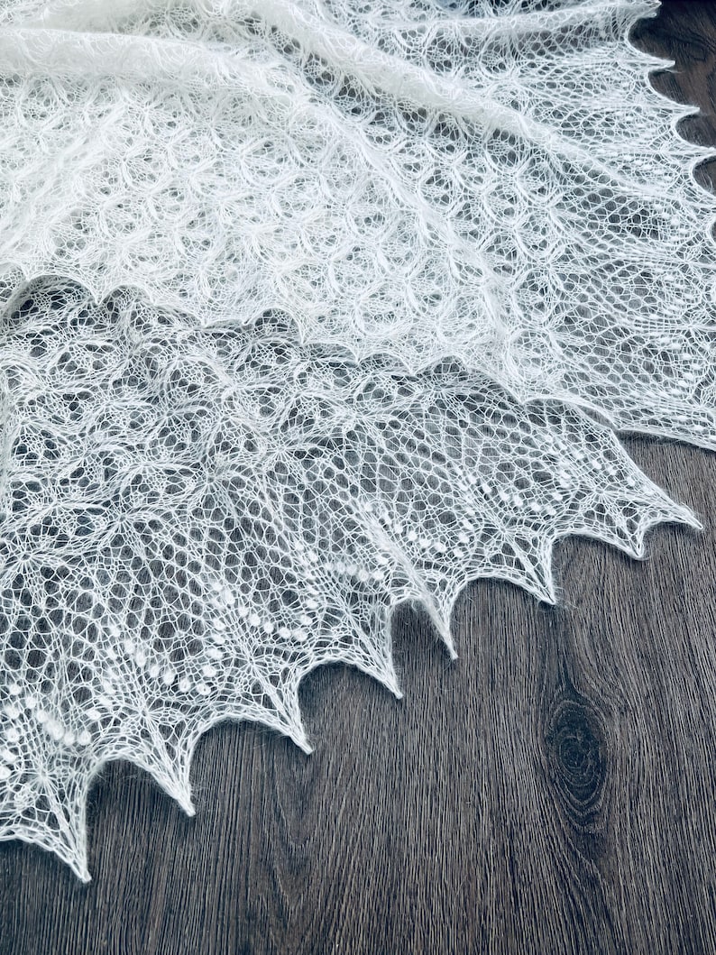 Beautiful Hand Knit Lace Shawl, Wedding Luxury Kidsilk Lace Bridal ...