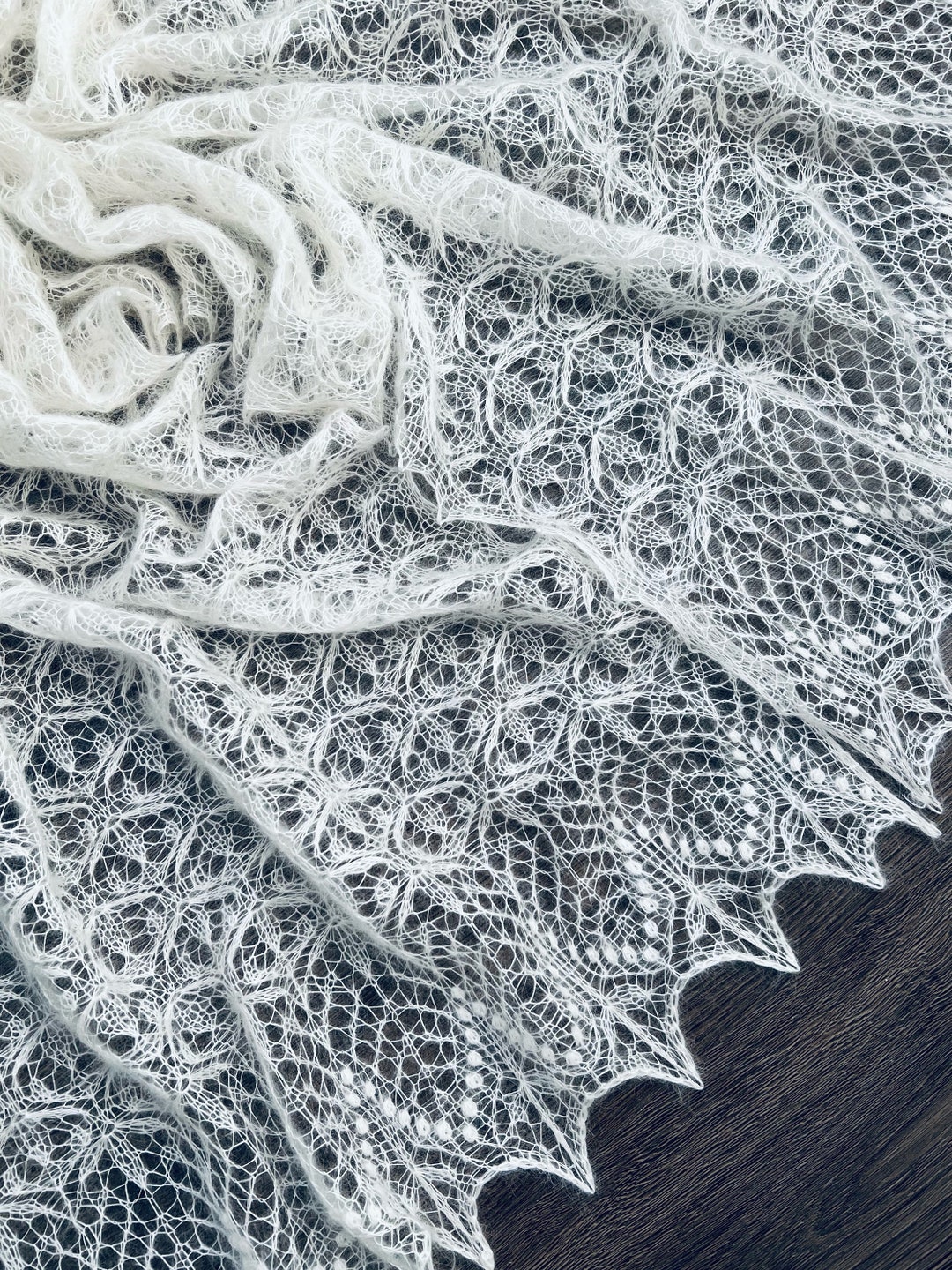 Beautiful Hand Knit Lace Shawl, Wedding Luxury Kidsilk Lace Bridal ...