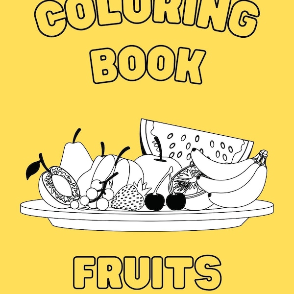 Coloring Fruits - Etsy